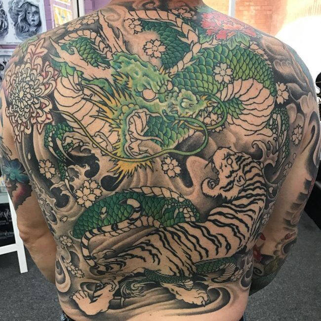 Colorful Back Tattoos