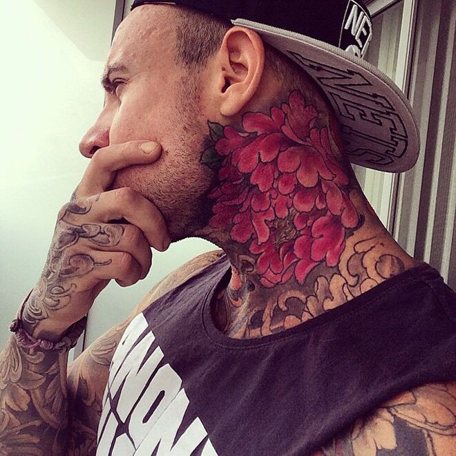 full neck tattoo