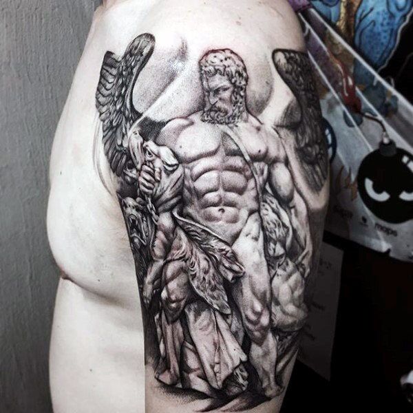 Manly Guardian Angel Tattoos 69 Captivating 444 Tattoos With Meaning