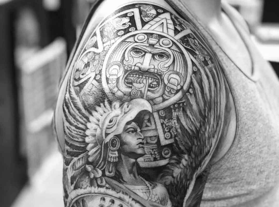 Aztec Man Tattoos 160 Aztec Tattoo Ideas For Men And Women The Body