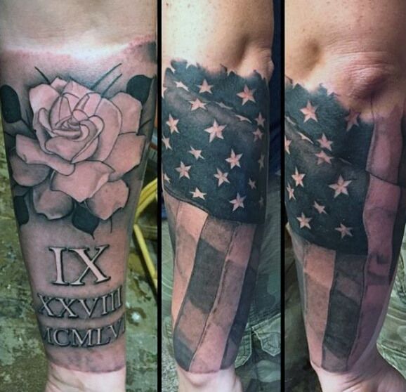 usmc tattoos forearm