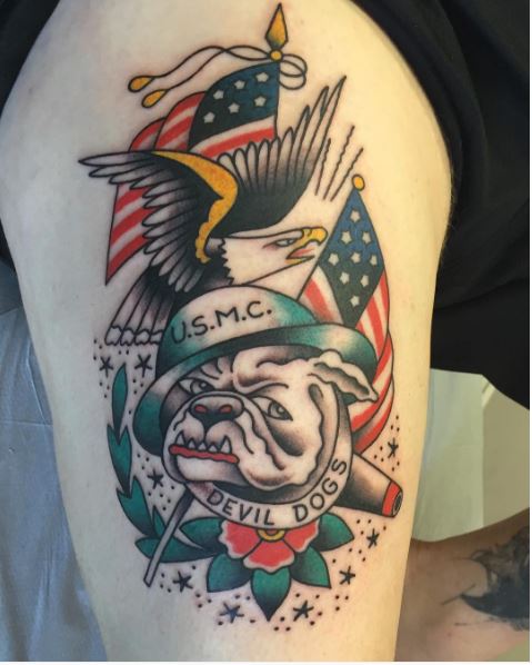 Usmc Devil Dog Tattoo Designs Always An Honor To Tattoo A Fellow Devil